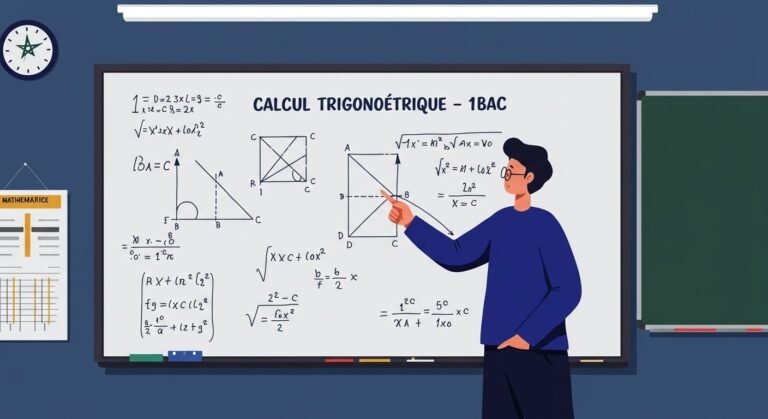 Exercices : Calcul trigonométrique – 1ère Bac - Bestcours.ma